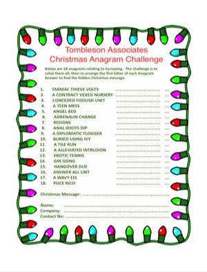 Tombleson Associates | CHRISTMAS 2017 QUIZ
